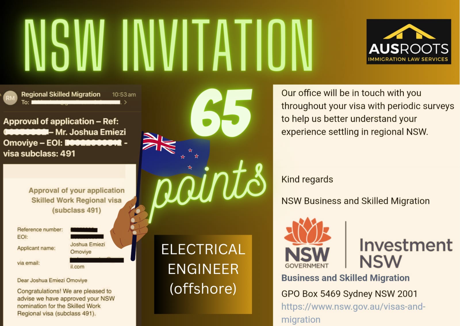 NSW AUSTRALIA INVITATION FOR ELECTRICAL ENGINEER (offshore) at 65 ...
