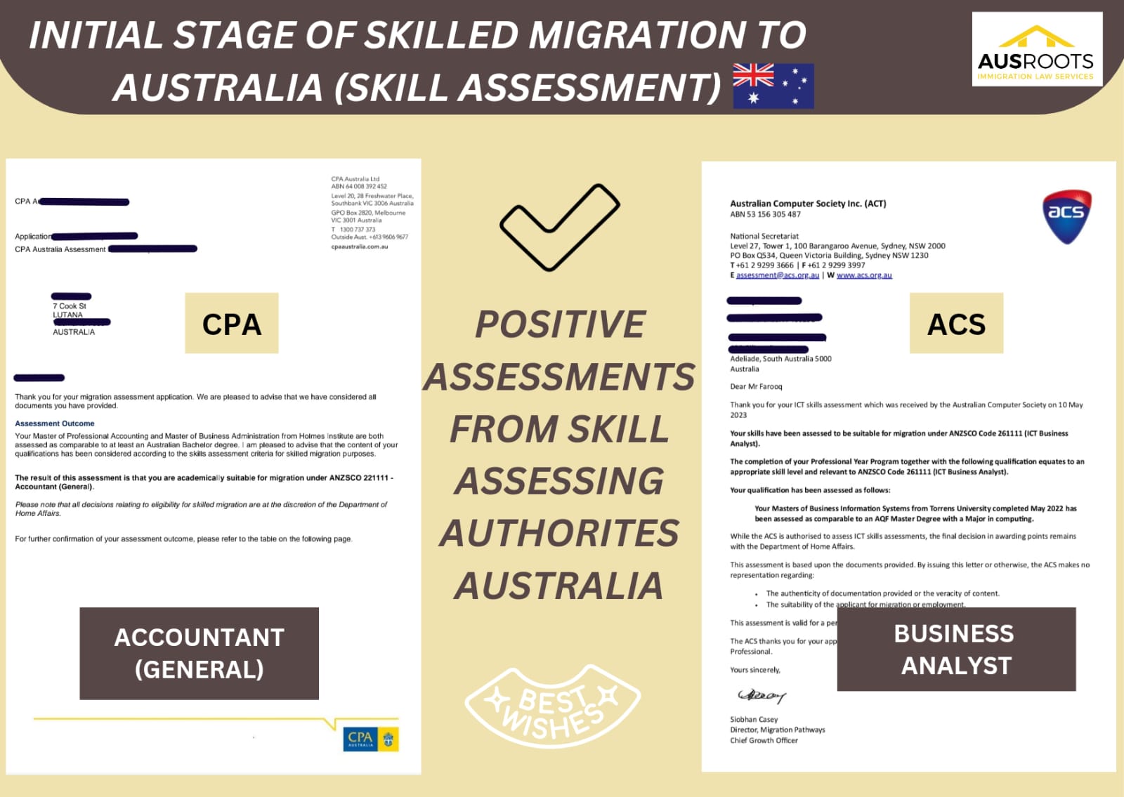 SKILL ASSSESSMENTS DONE FROM AUSTRALIAN ASSESSING AUTHORITIES CPA & ACS ...